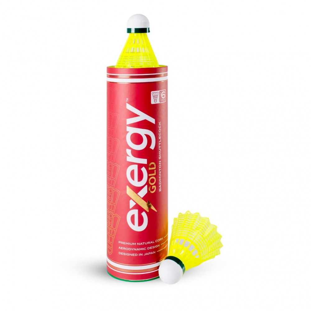 Exergy Gold Nylon Badminton Shuttle Cock | Sanneu Sports
