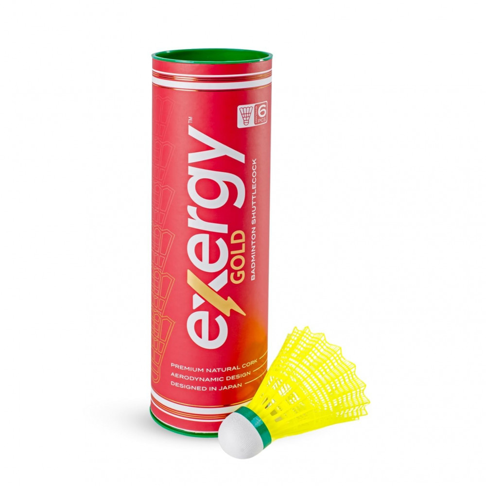 Exergy Gold Nylon Badminton Shuttle Cock | Sanneu Sports