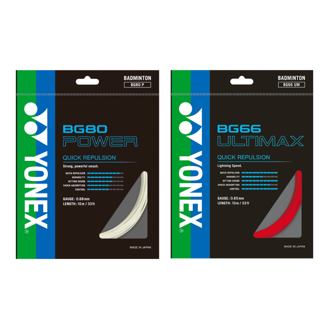 Combo Yonex BG 80 Power And BG 66 Ultimax Badminton String - Sanneu Sports
